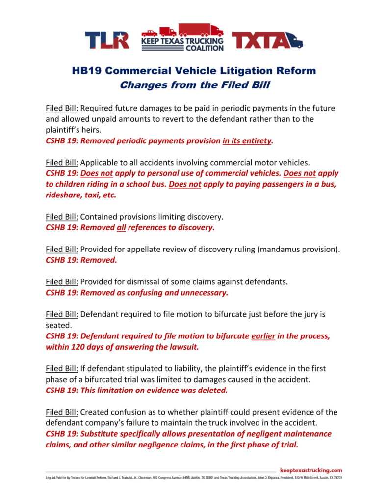 Handouts - Keep Texas Trucking Coalition